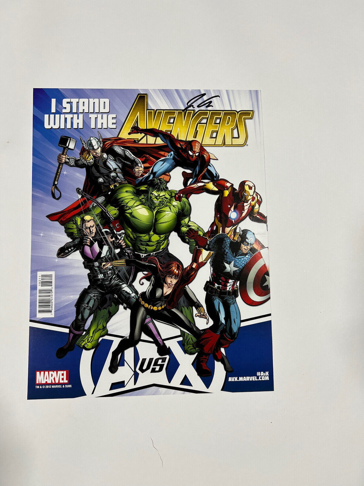 Avengers Vs X-men Poster Signed Jason Aaron Folded Comic Insert 11x17 | Comic Collectibles ...