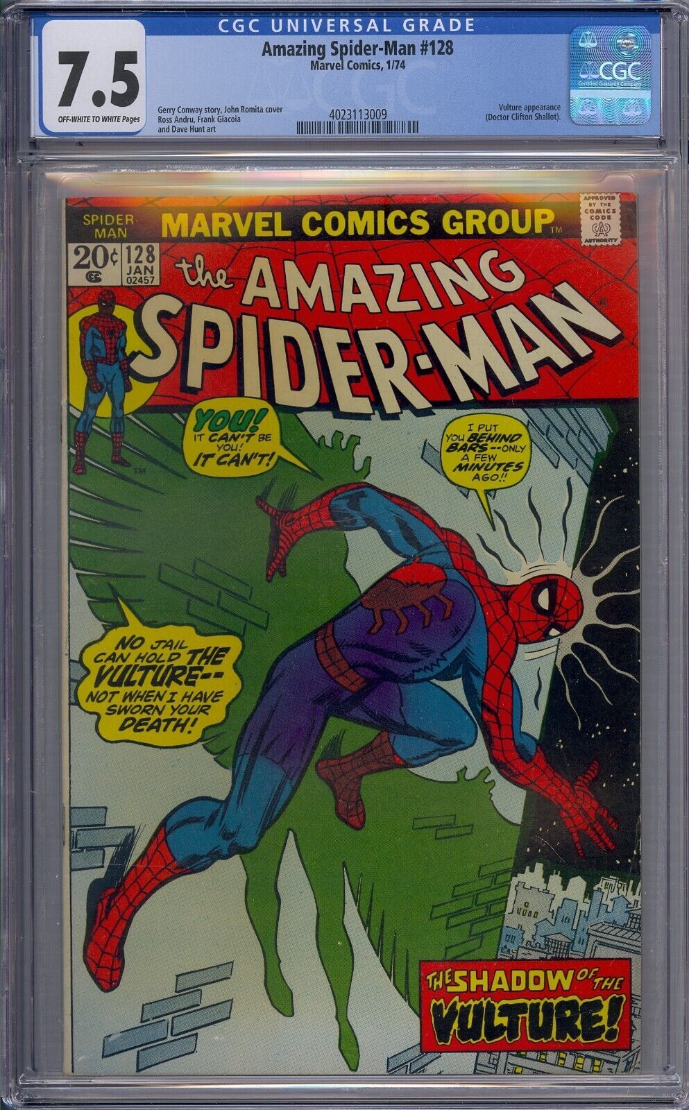 Amazing Spider-Man #128 CGC 7.5 Vulture John Romita | Comic Books ...