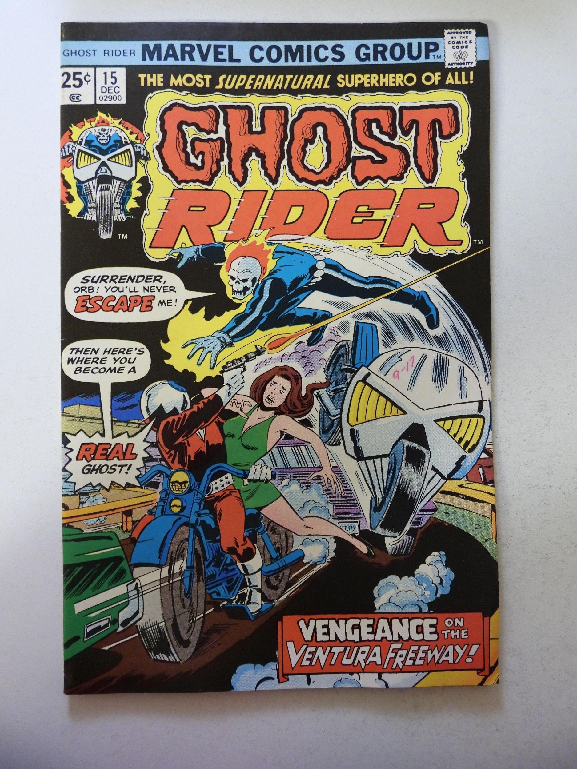 Ghost Rider #15 (1975) FN Condition ink fc | Comic Books - Bronze Age ...