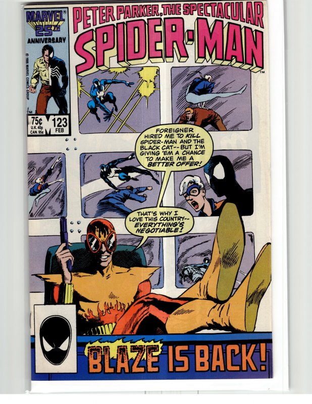 The Spectacular Spider-Man #123 Direct Edition (1987) Spider-Man ...