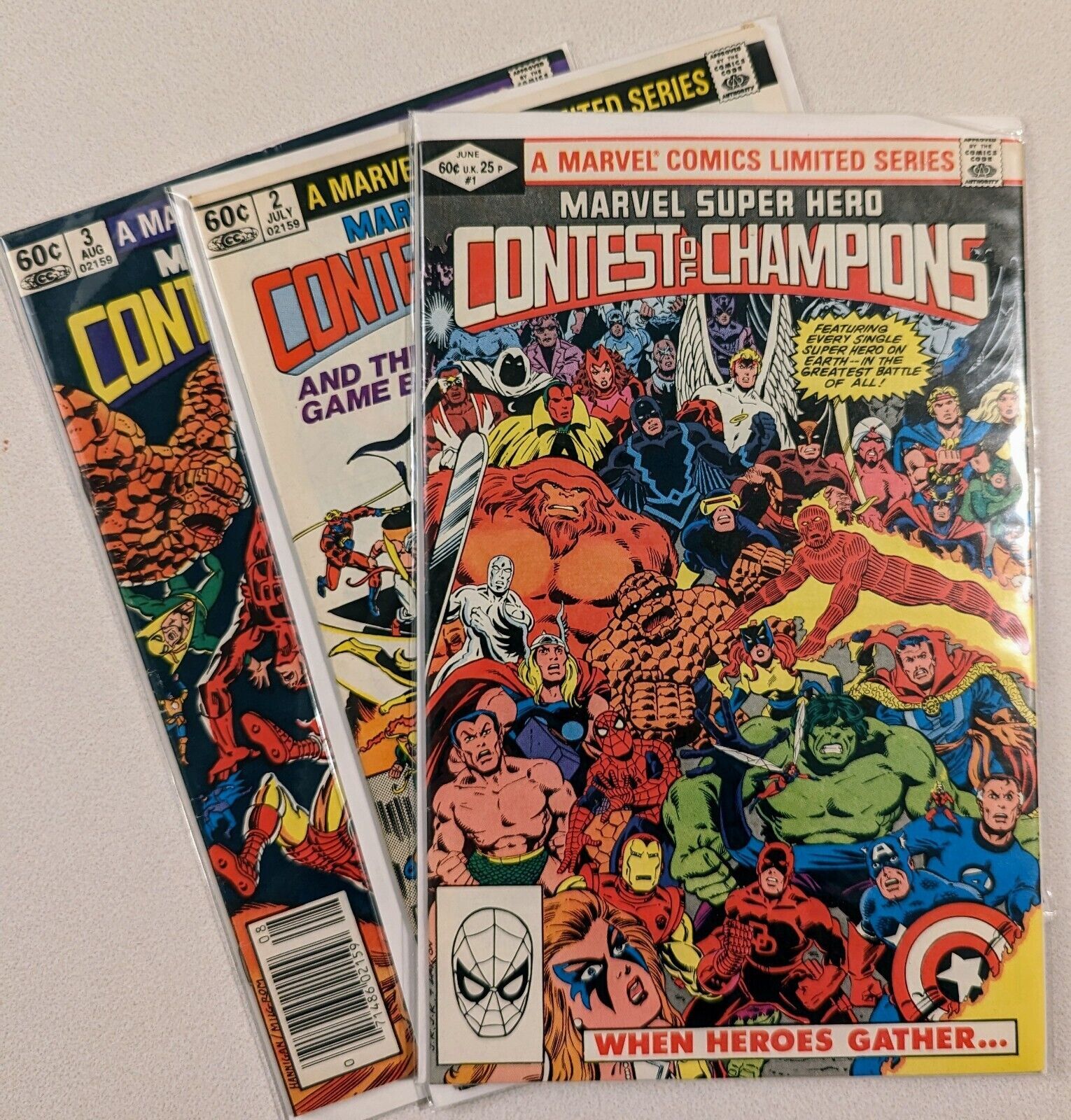 Contest of Champions #1-3 1982 Complete Set First Marvel Mini-Series ...