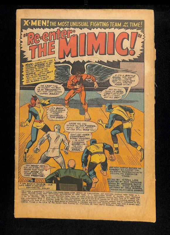 X-Men #27 Coverless Mimic! Spider-Man Scarlet Witch! Fantastic Four ...