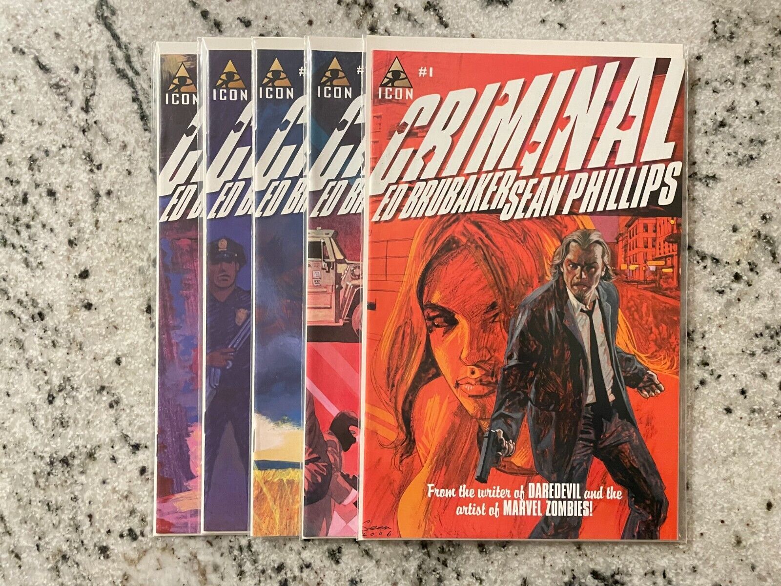 Lot Of 5 Criminal Marvel Icon Comic Books # 1 2 3 4 5 NM Ed Brubaker ...