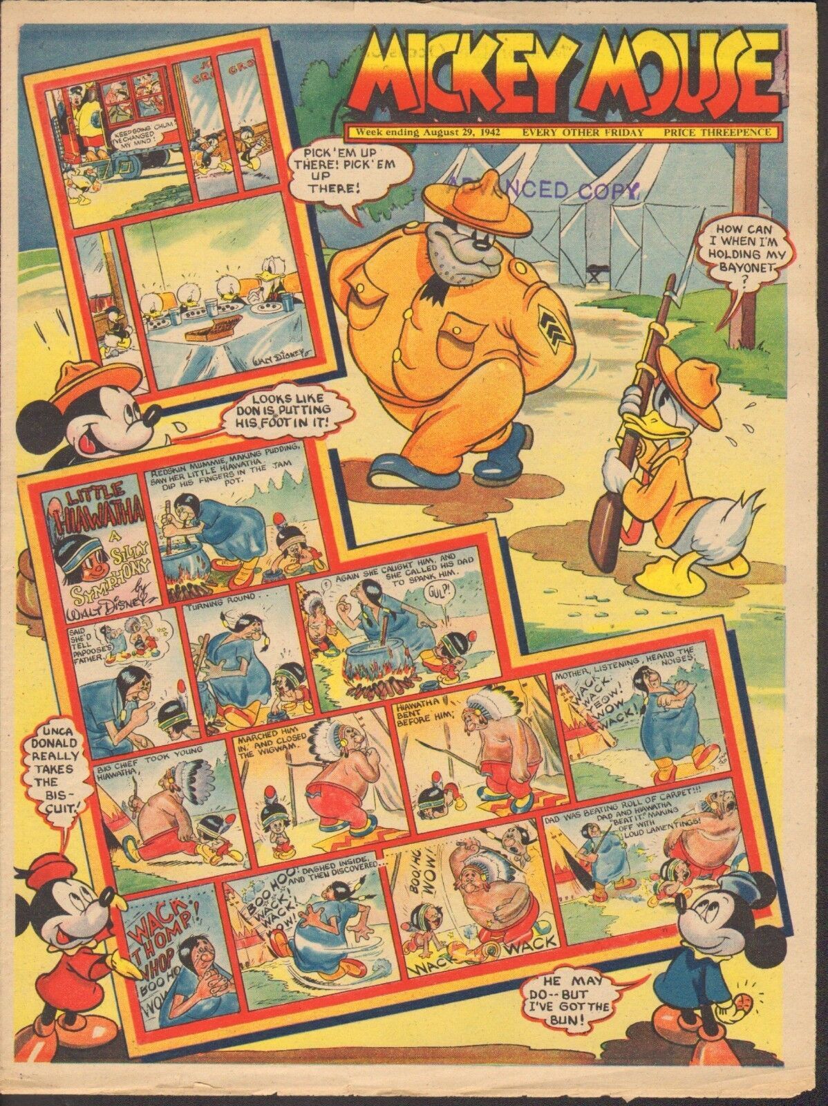 Walt Disney Mickey Mouse Weekly Comics - Aug 29, 1942 ~ WH ...
