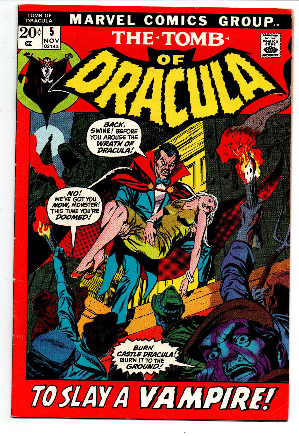 Tomb of Dracula #5 - Horror - Vampire - 1972 - FN/VF | Comic Books ...