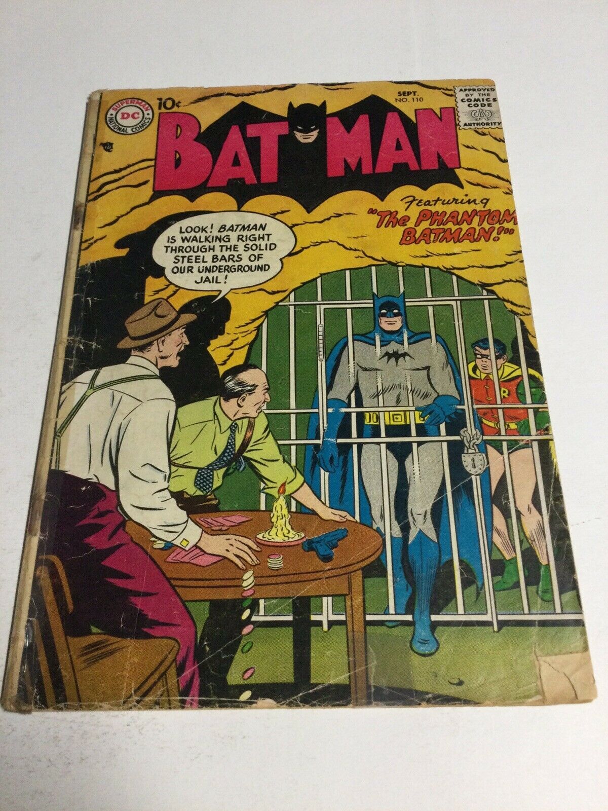 Batman 110 Gd Good 2.0Q Qualified Extra Staples added Tape DC Comics ...