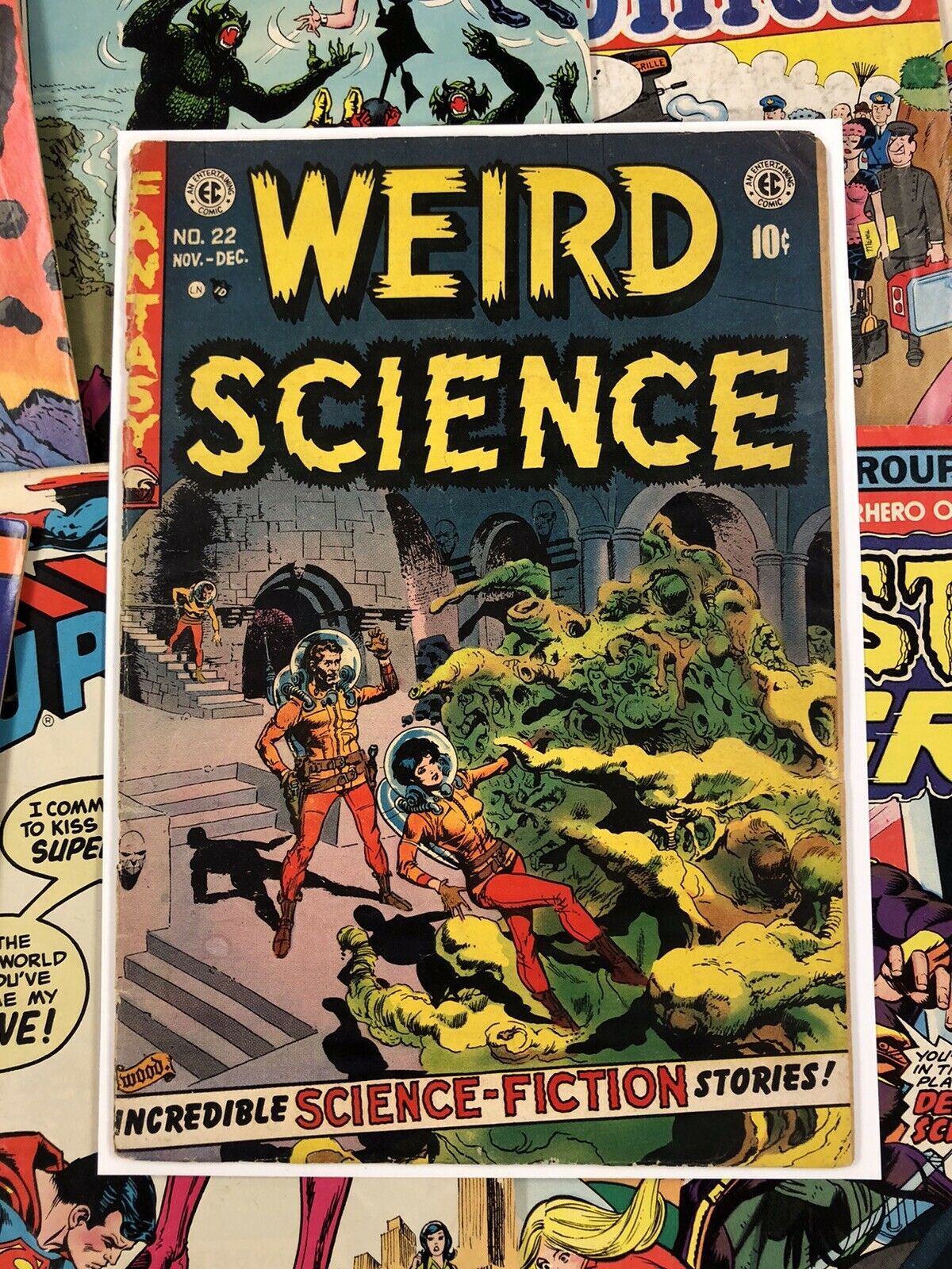 Weird Science #22 G+ 2.5 EC comic sci-fi ENTERTAINING wood cover ...