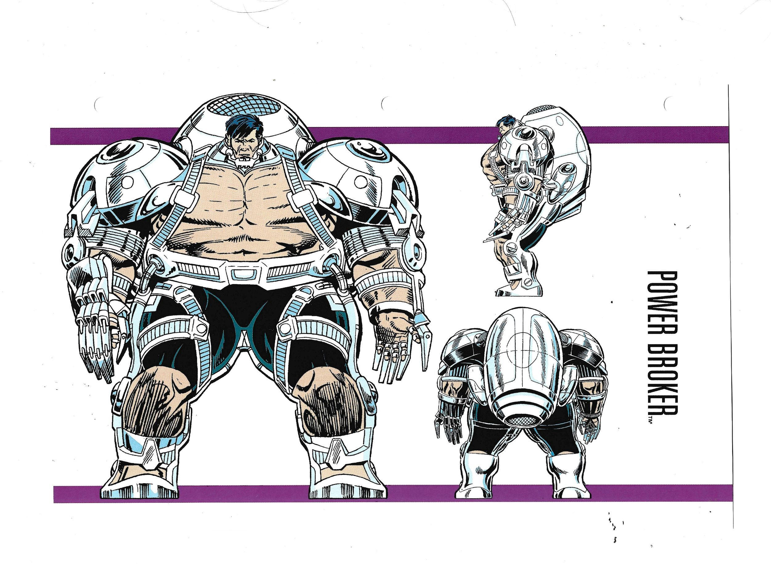 Official Handbook of the Marvel Universe Sheet- Power Broker | Comic Collectibles - Other / HipComic