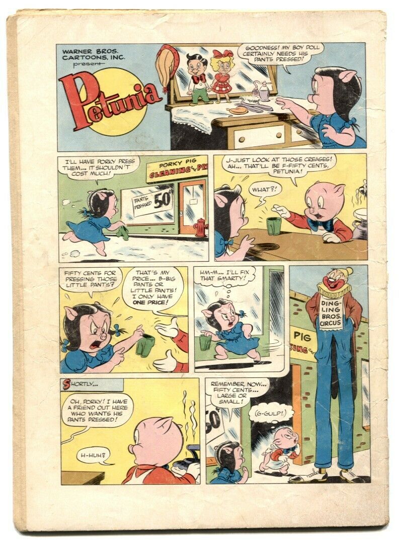 Petunia- Four Color Comics #463 1953- Porky Pig comic cover | Comic Books - Golden Age, Dell ...