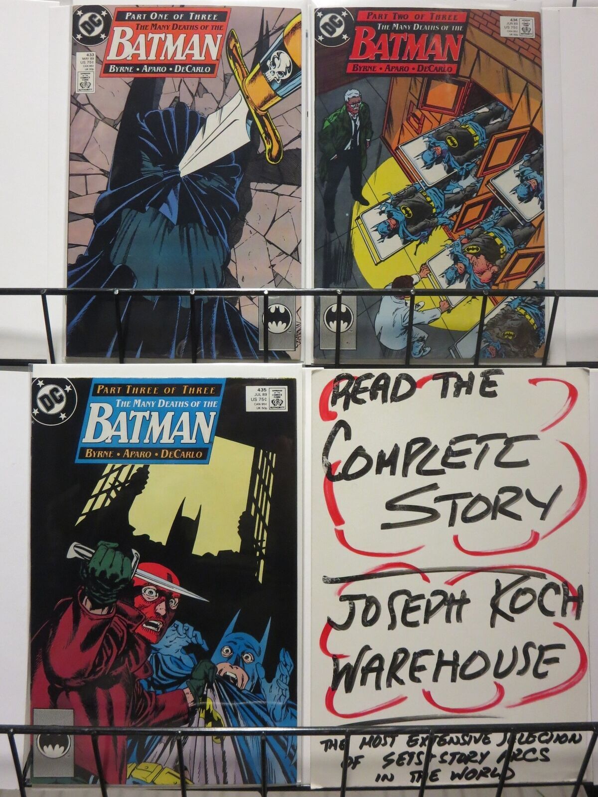 BATMAN 433-435 John BYRNE's "THE MANY DEATHS OF BATMAN"! complete story ...