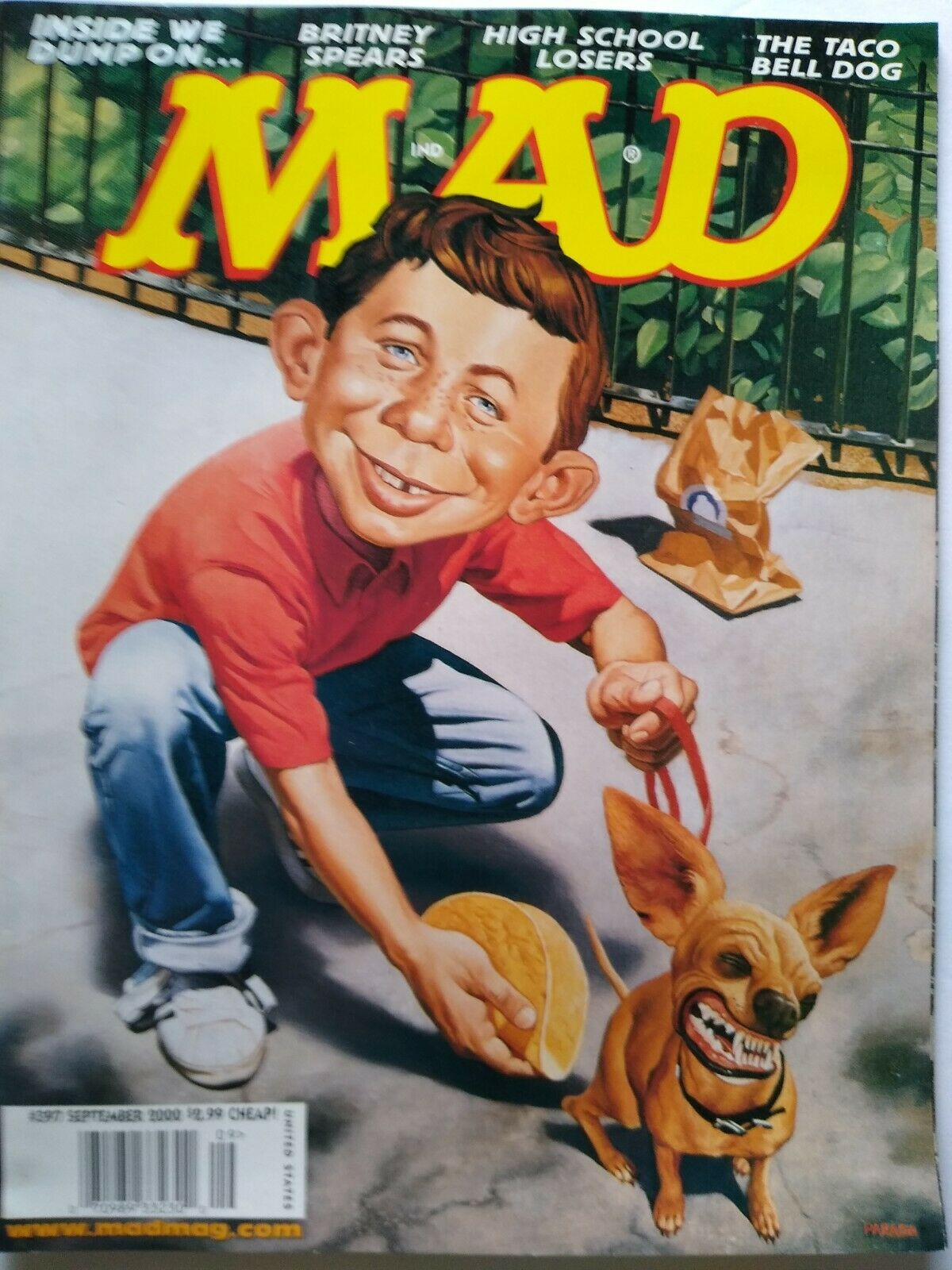 MAD Magazine Sept 2000 No 397 Britney Spears The Taco Bell Dog High ...