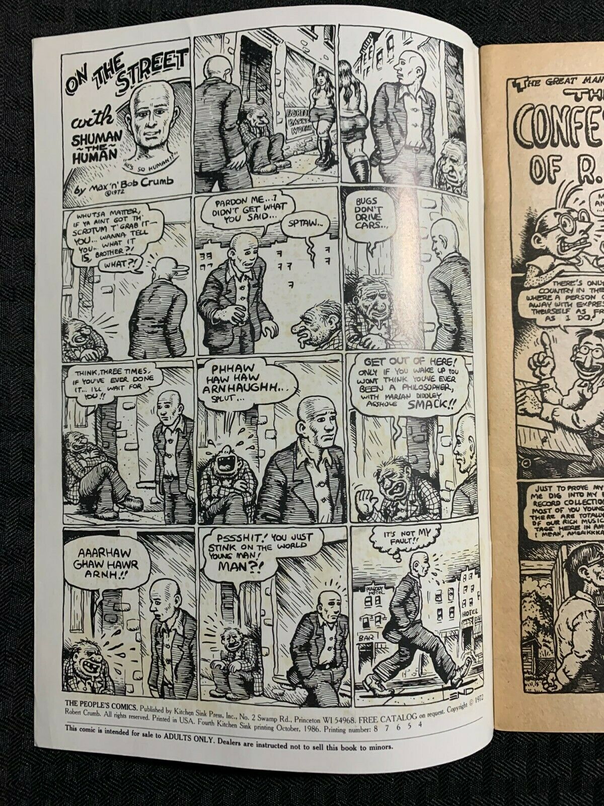 1986 THE PEOPLE'S COMICS #1 FN 6.0 5th Kitchen Sink / R Crumb | Comic ...
