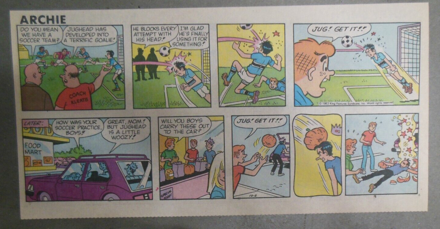(13) Archie Sunday Pages created Bob Montana 1983 Third Page Size 7.5 x ...