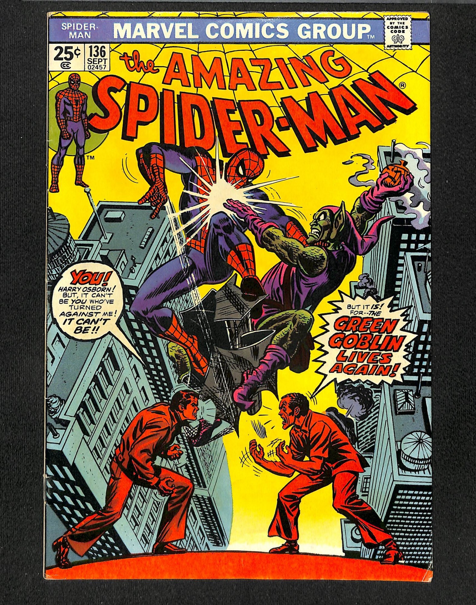 Amazing Spider-Man #136 FN 6.0 Classic Green Goblin Cover! | Comic ...