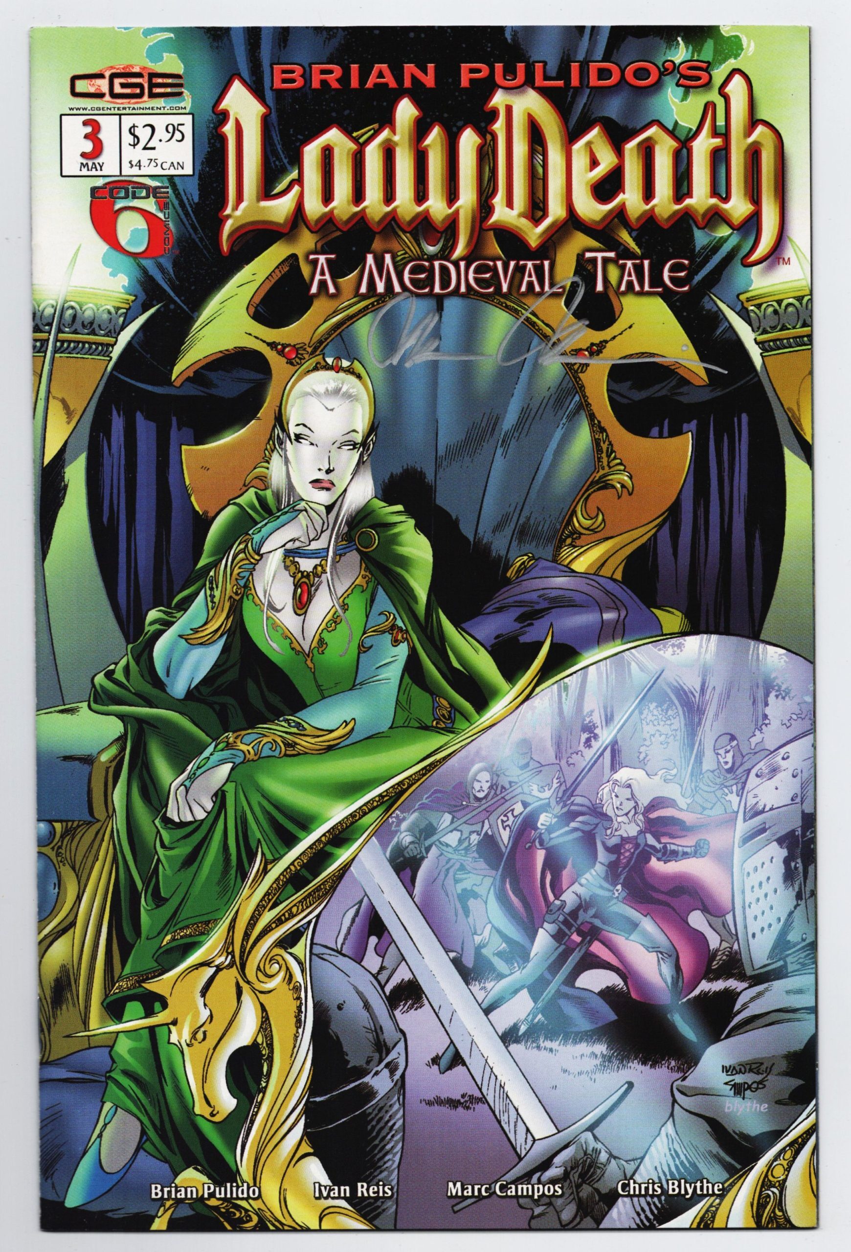 Lady Death Medieval Tale #3 Signed by Brian Pulido CrossGen 2003 VF ...