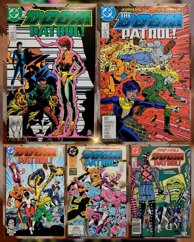 Lot of 5: DOOM PATROL #4, 6, 8, 9, 12 (DC 1987) Erik Larsen Art ...