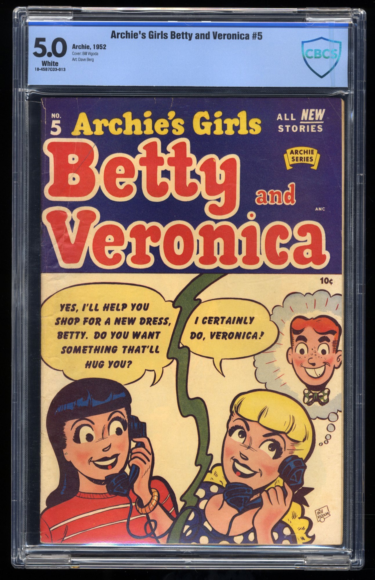 Archie's Girls Betty and Veronica #5 CBCS VG/FN 5.0 White Pages | Comic ...