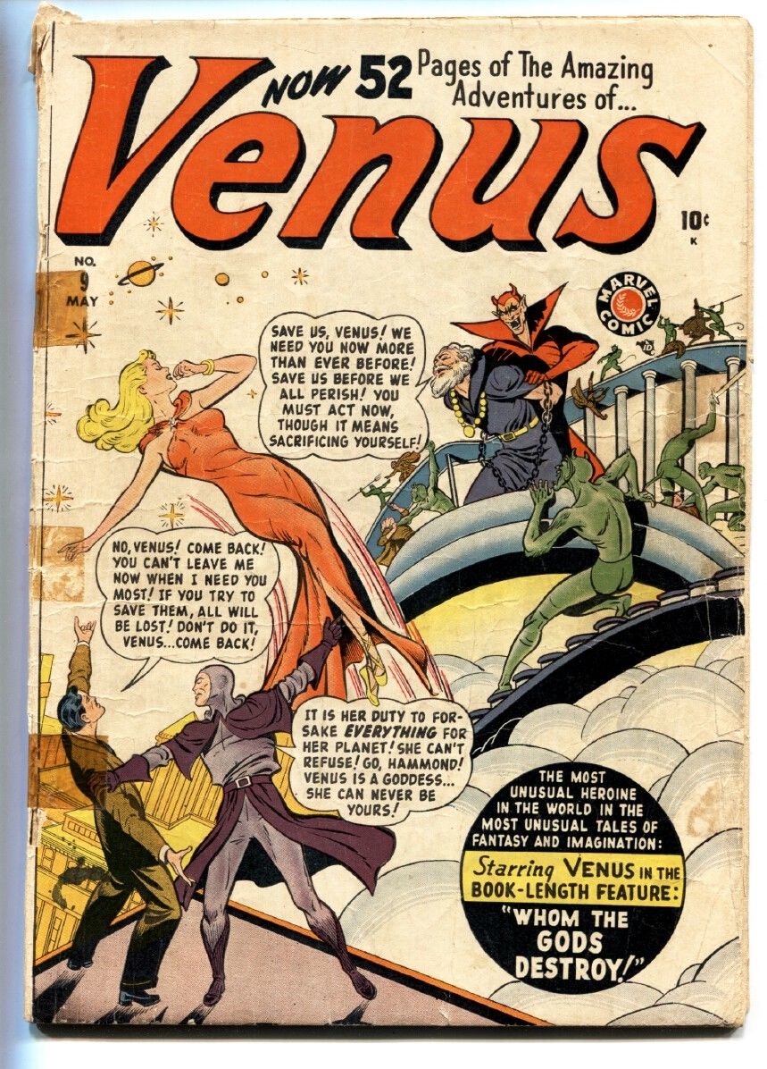 Venus #9 1950-Atlas-wild devil horror/sci-fi cover Golden-Age | Comic ...