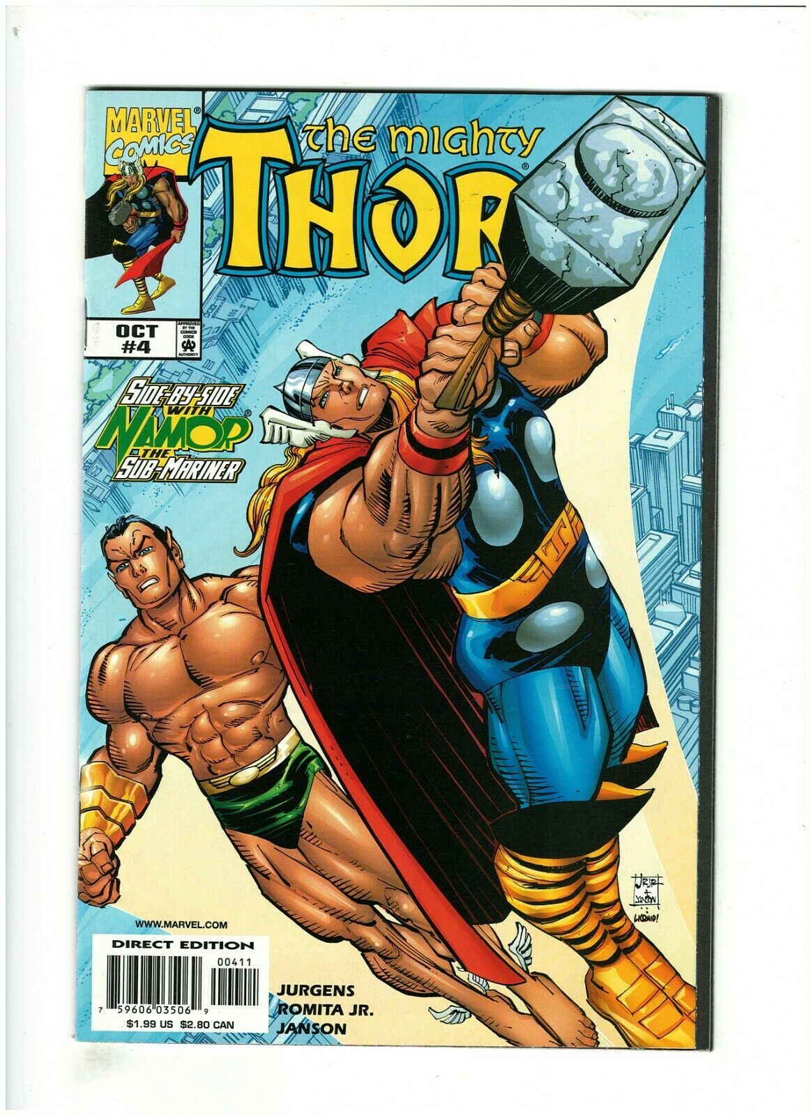 Thor #4 VF+ 8.5 Marvel Comics 1998 Dan Jurgens, Namor app. | Comic ...