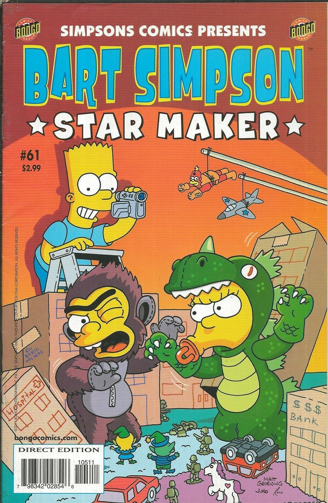 Bart Simpson Comics #61 ORIGINAL Vintage 2011 Bongo Comics Maggie Cover ...