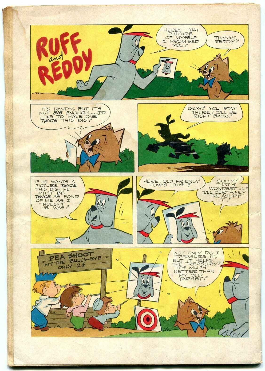 Ruff and Ready- Four Color Comics #937 1956-Dell-1st Hanna Barbera ...