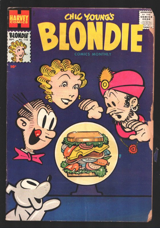 Blondie 118 1958-Harvey-Dagwood appears-Chic Young's famous comic-FR/G ...