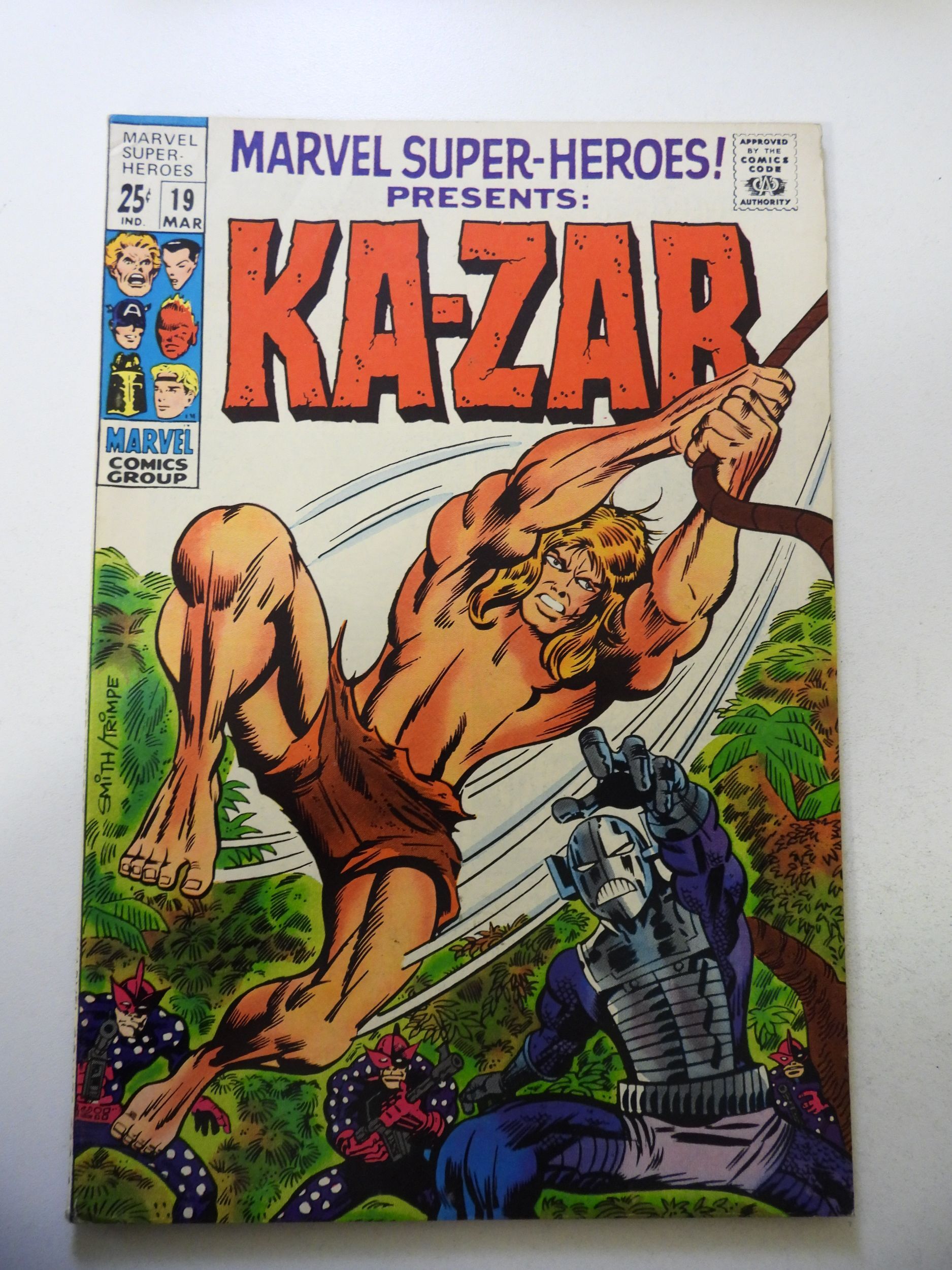 Marvel Super-Heroes #19 (1969) 1st Solo Silver Age Ka-Zar story! FN/VF ...