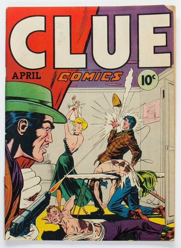 CLUE COMICS V.2 #2 FR Classic cover. | Comic Books - Golden Age / HipComic