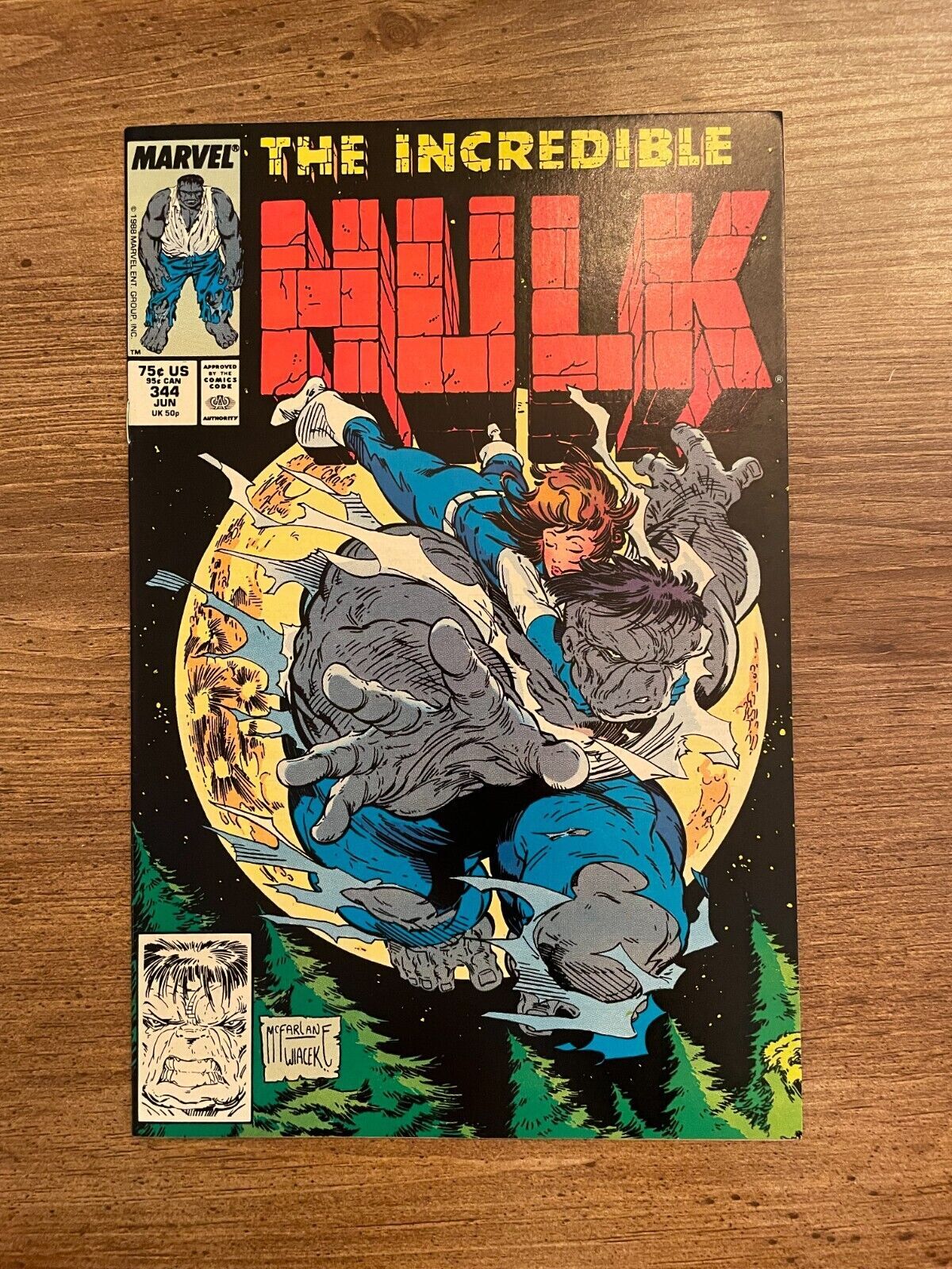 Incredible Hulk # 344 NM Marvel Comic Book Todd McFarlane Cover Art ...