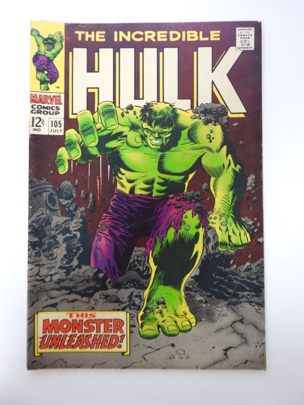 The Incredible Hulk #105 (1968) VG+ condition | Comic Books - Silver ...
