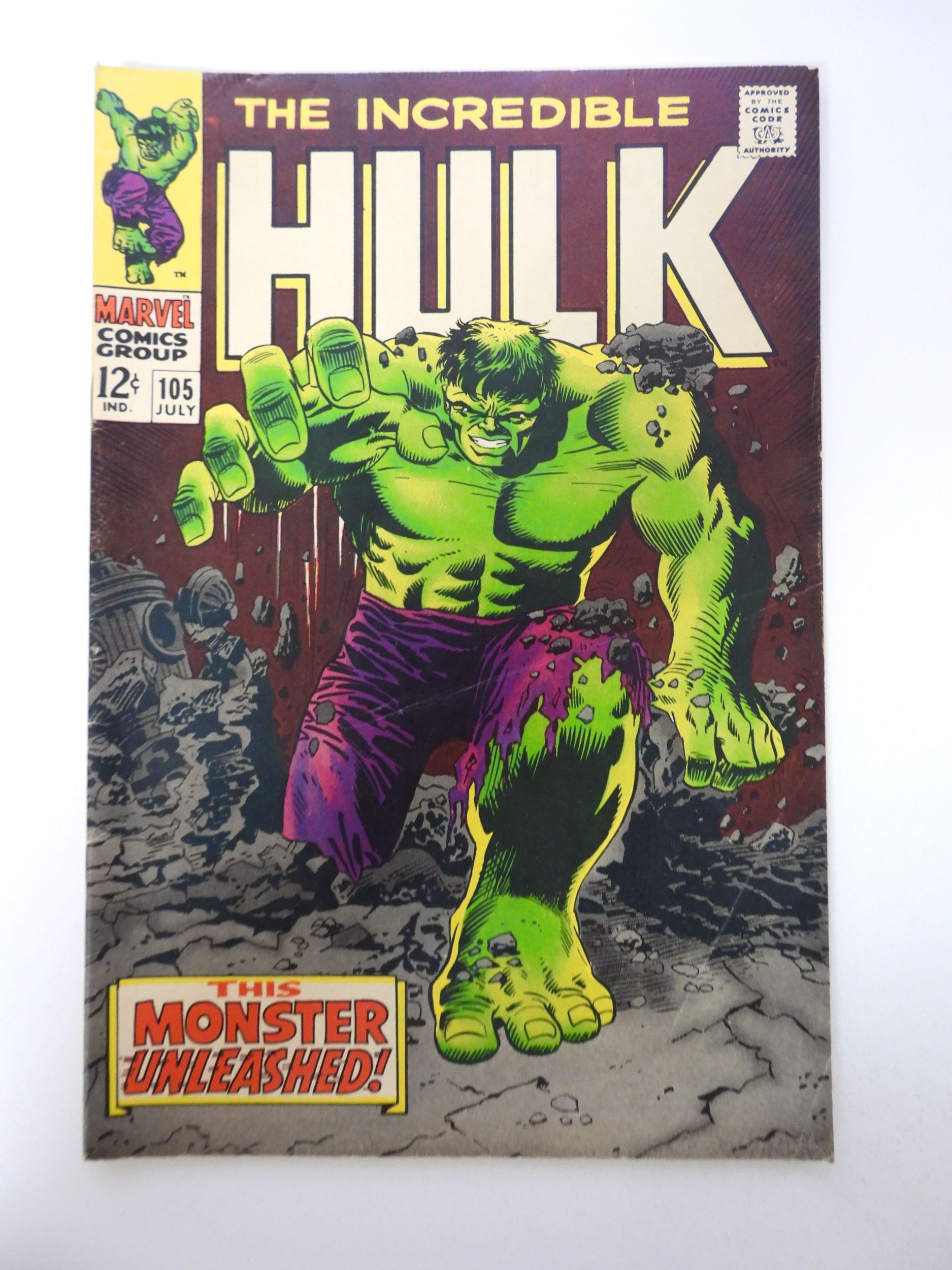 The Incredible Hulk #105 (1968) VG+ condition | Comic Books - Silver ...