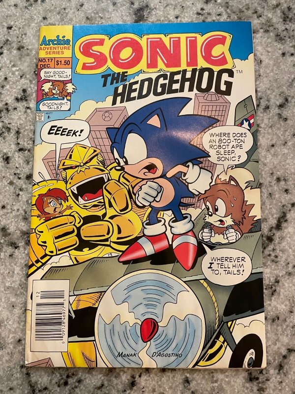 Sonic The Hedgehog # 17 VG/FN Archie Adventure Series Comic Book ...