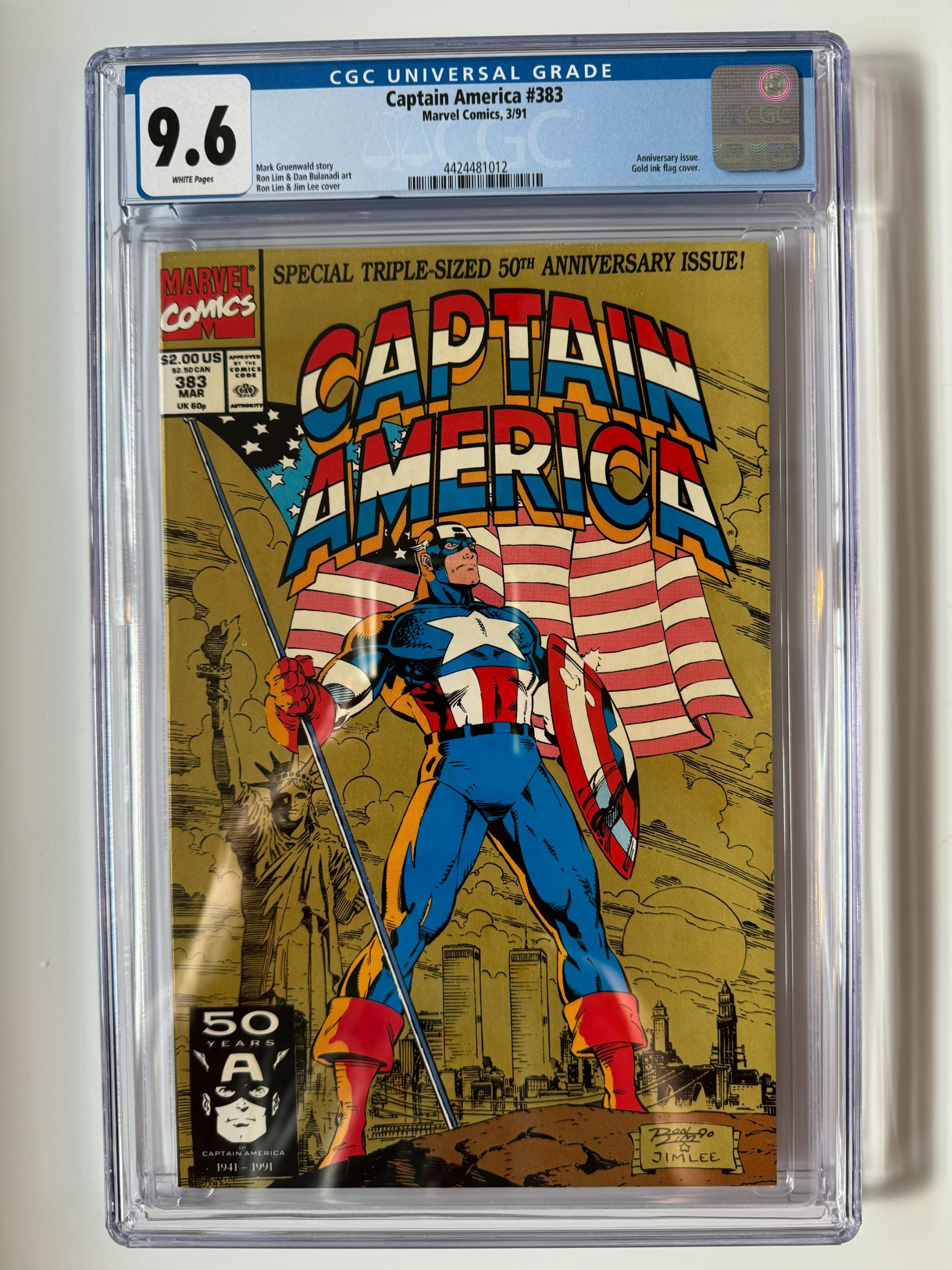 Captain America Comic Book Issue #383 CGC 9.6 - "I Am Legend" (1991 ...