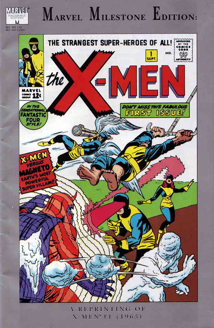 Marvel Milestone Edition: X-Men #1D FN ; Marvel | small type statement ...