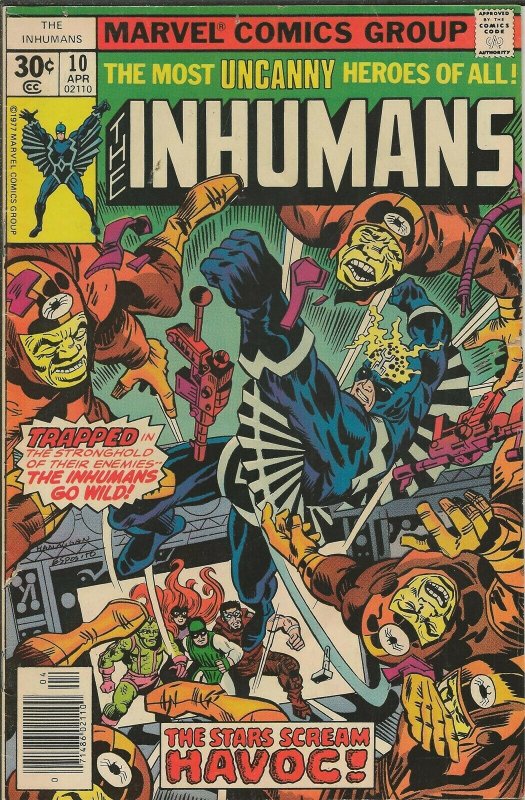 Inhumans #10 ORIGINAL Vintage 1976 Marvel Comics Havoc | Comic Books ...