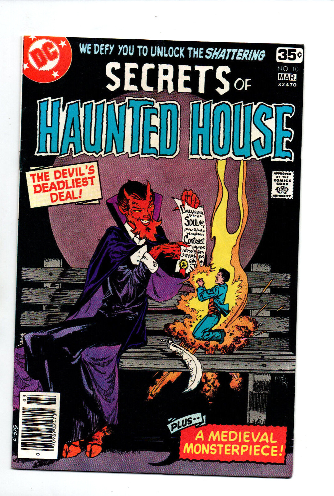 Secrets of Haunted House #10 - Devil contract cover - Horror - 1978 ...