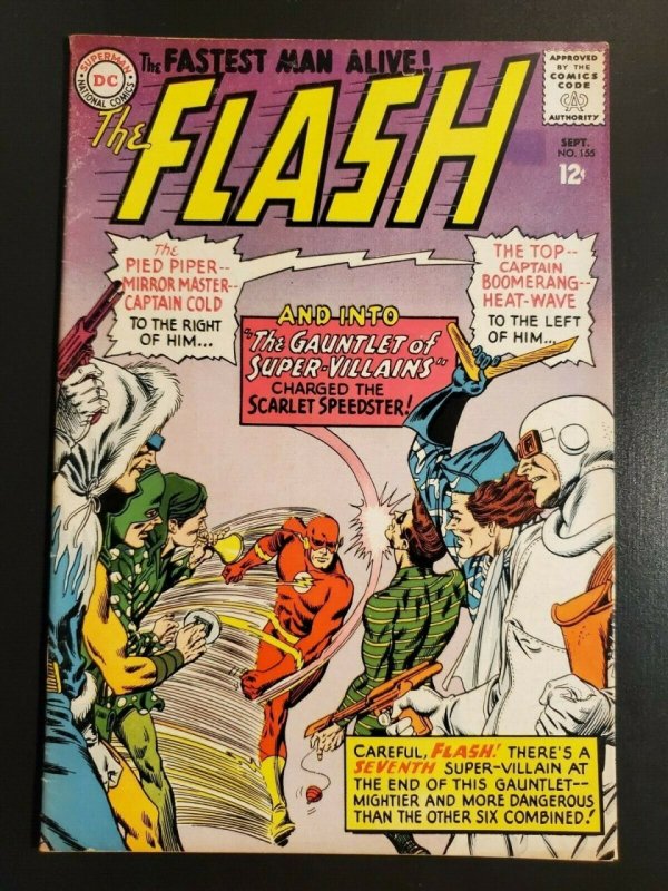 Flash Comics #155 (1965) F+ (6.5) Rogues Gallery Gauntlet of Super ...