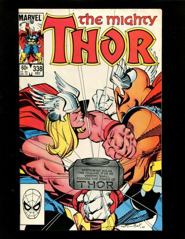 Thor #338 VF+ Simonson 2nd & Origin Beta Ray Bill 1st Agnar Loki ...