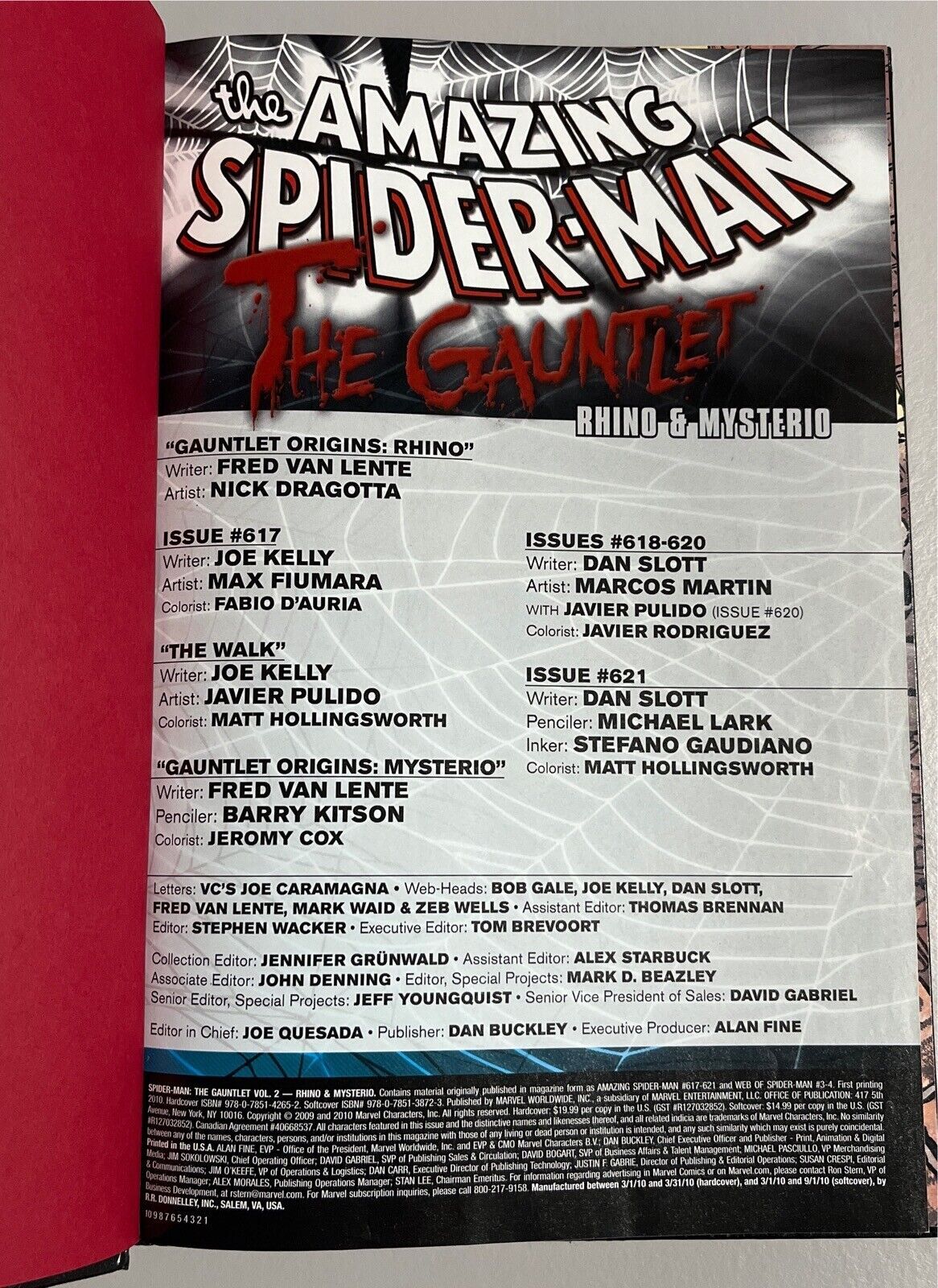 Amazing Spider-Man The Gauntlet HC Vol 2 Rhino and Mysterio MISSING ...