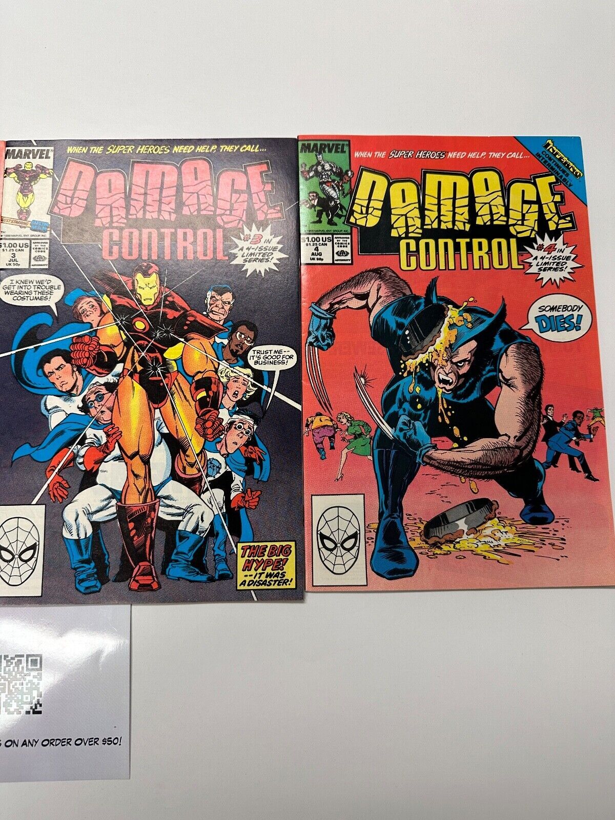 4 Damage Control Marvel Comic Book # 1 2 3 4 Avengers Hulk Thor 15 CT5 ...