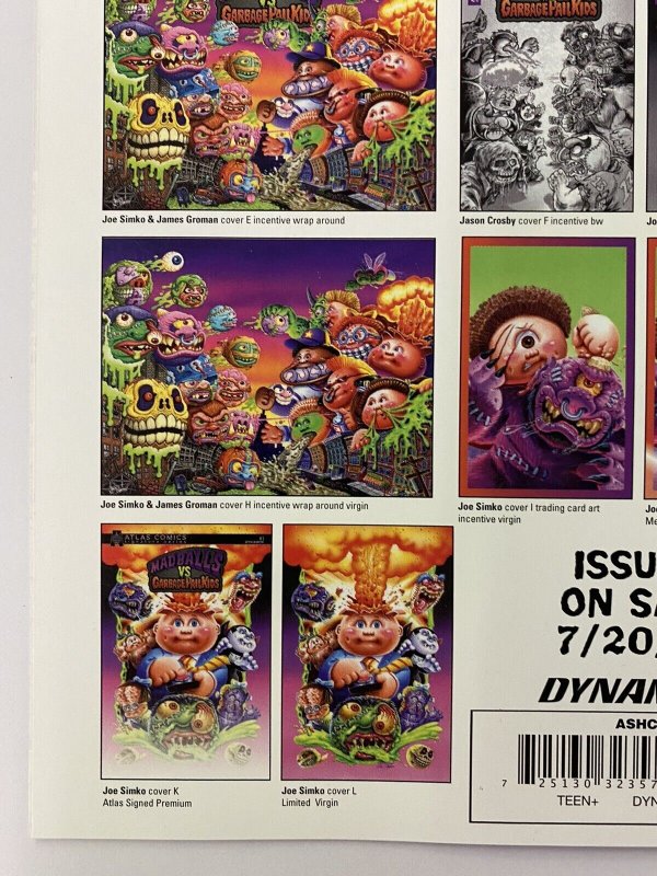 MADBALLS VS GARBAGE PAIL KIDS GPK #1 Ashcan Edition 2022 NM Dynamite ...
