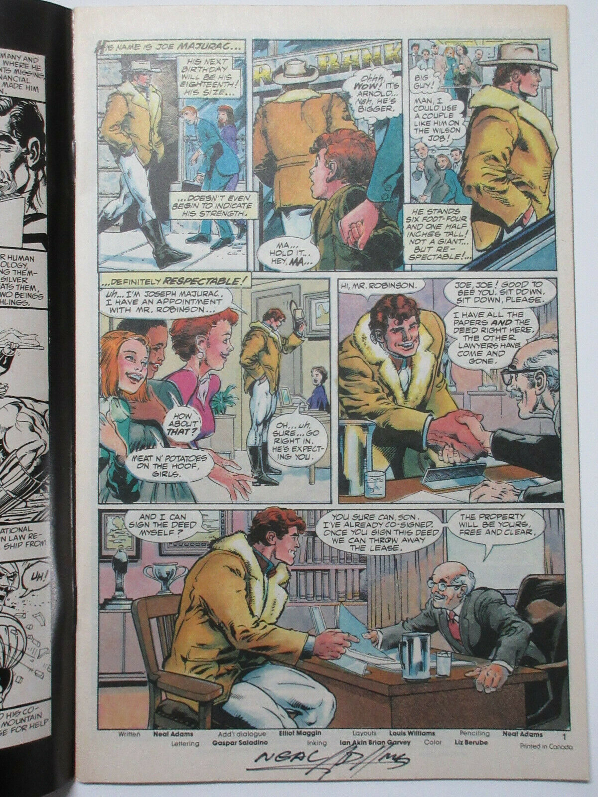 Revengers #4 (Continuity Comics 1988) Megalith Signed by Neal Adams ...