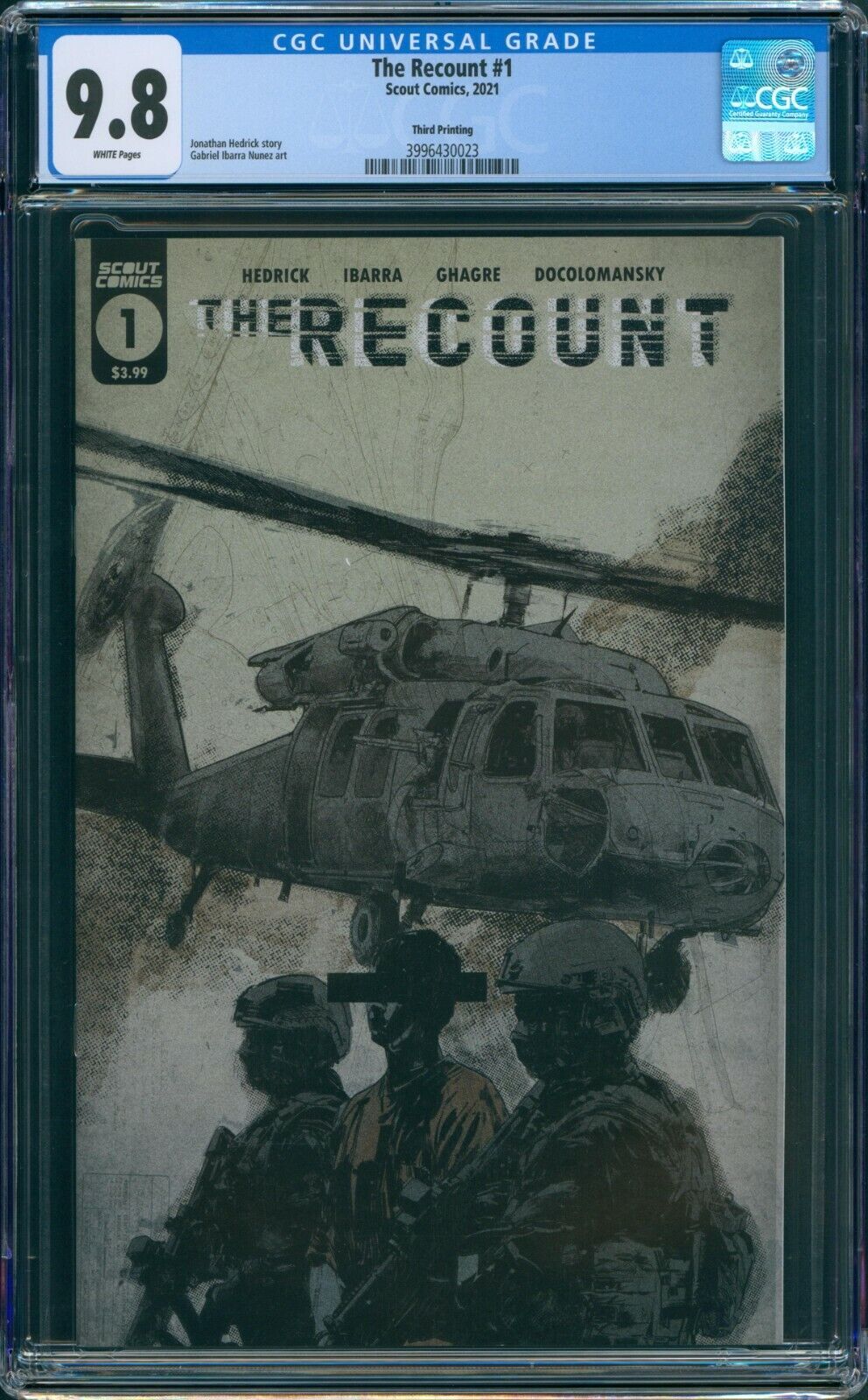 The Recount #1 CGC 9.8 White Pages 3rd Print Scout Comics 2021 Optioned ...