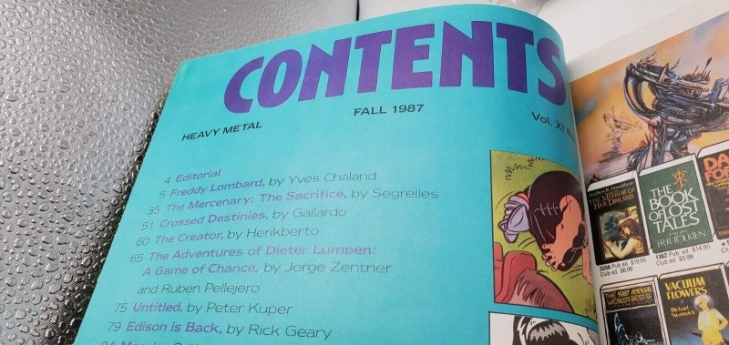 HEAVY METAL Fall 1987 Segrelles's Mercenary Returns in "The Sacrifice ...