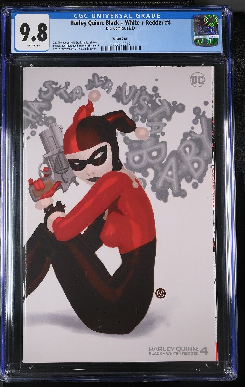 Harley Quinn Black+White+Redder #4 CGC 9.8 Chris Bachalo Variant Cover ...