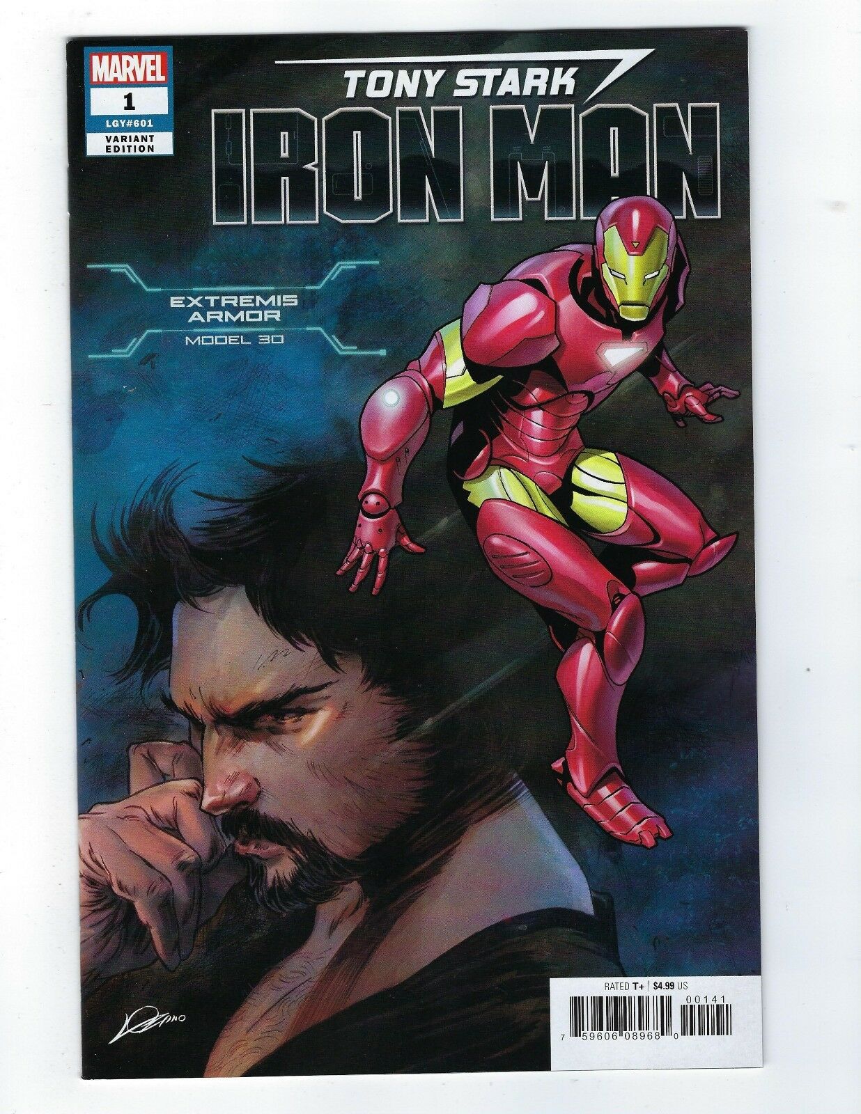 Tony Stark Iron Man # 1 Extremis Armor Variant Cover Marvel NM | Comic ...