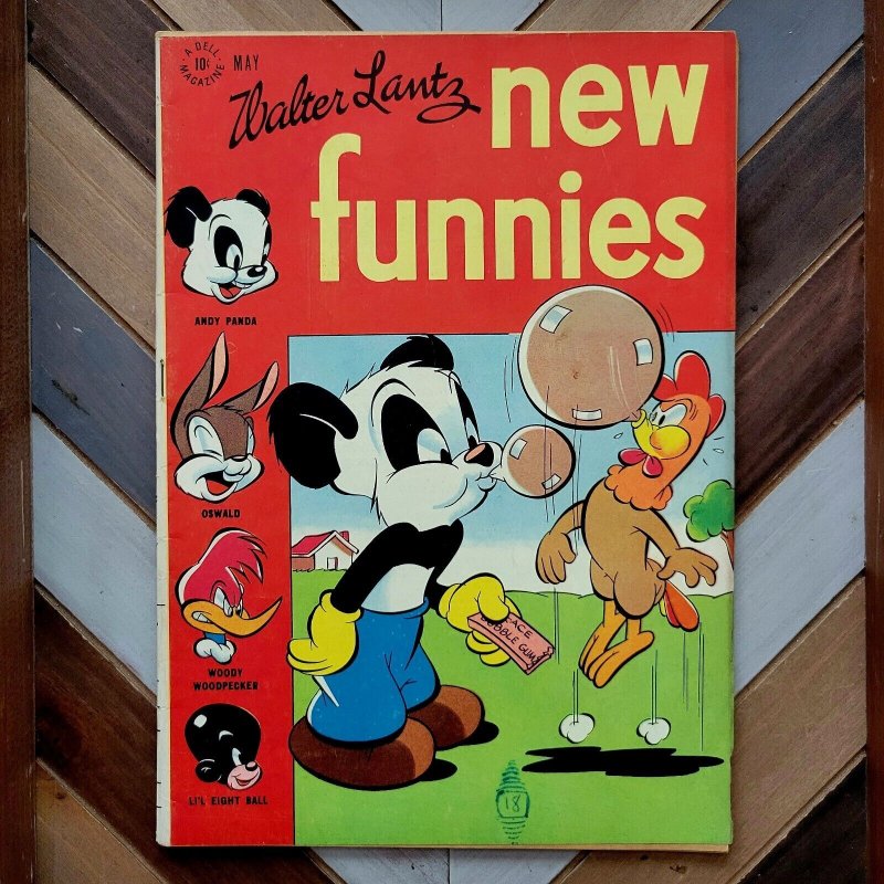 NEW FUNNIES #123 (Dell 1947) Golden Age WALTER LANTZ Woody Woodpecker ...