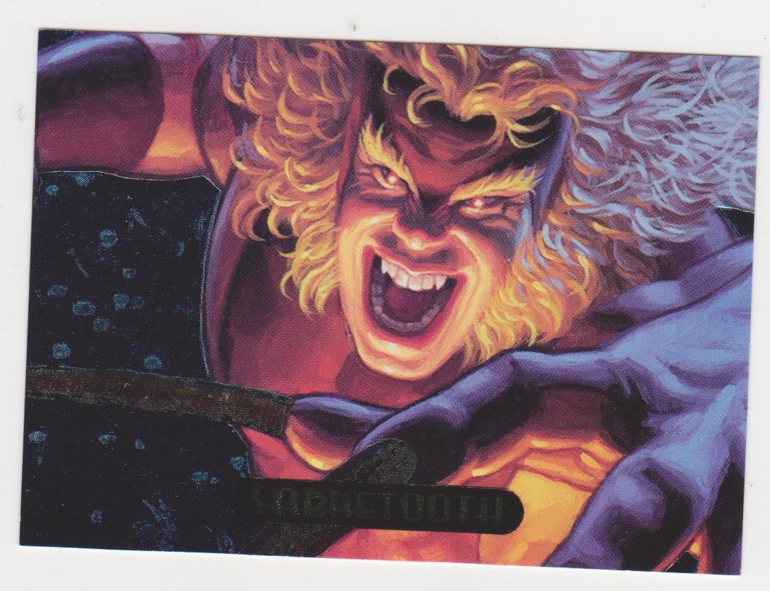1994 Marvel Masterpieces Power Blast #8 Sabretooth | Comic Collectibles ...