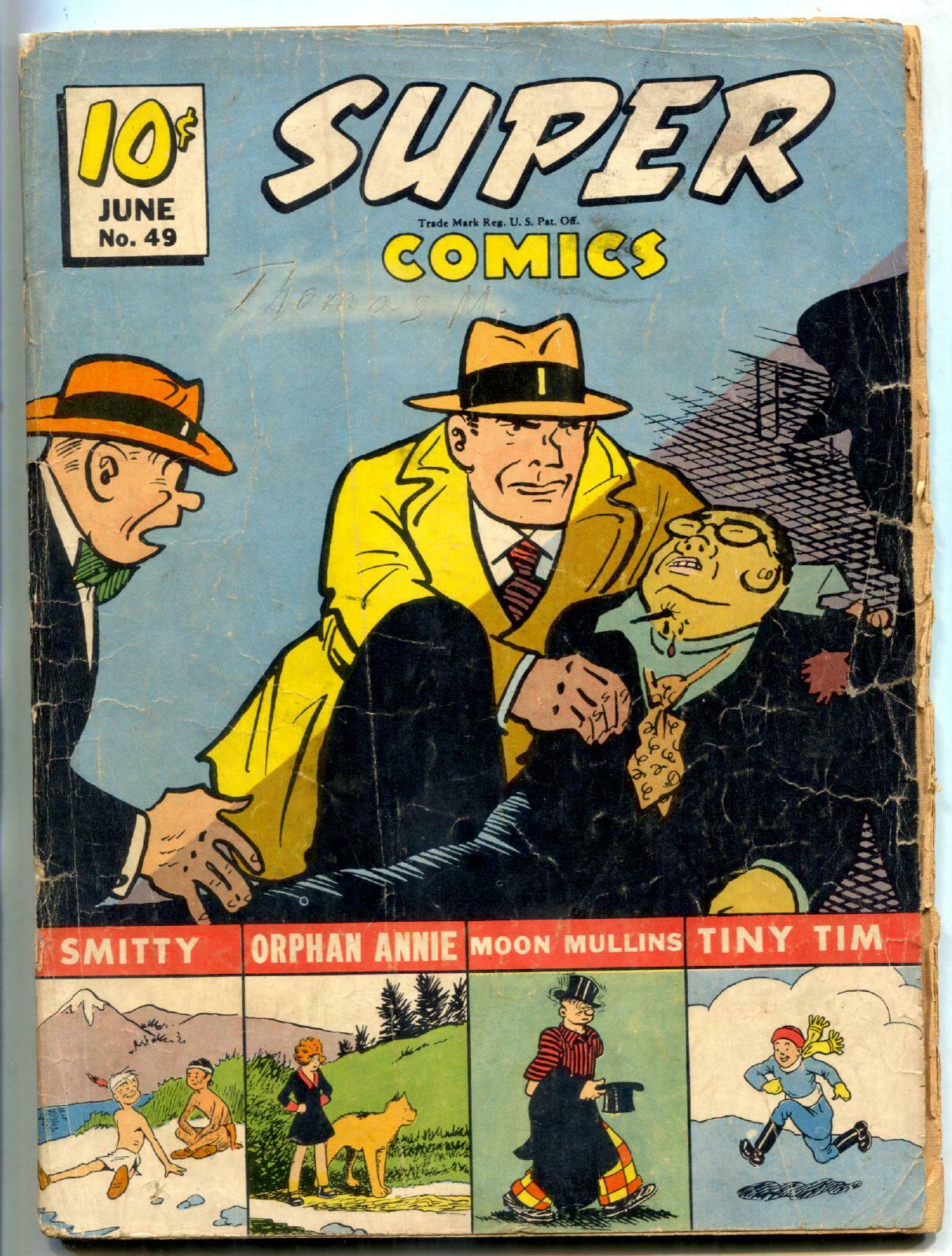 Super Comics #39 1941- Dick Tracy- Smokey Stover- Orphan Annie POOR ...
