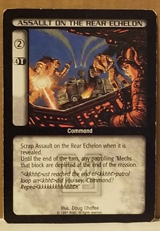 1997 Battletech Mechwarrior Card Assault on the Rear Echelon | Comic ...